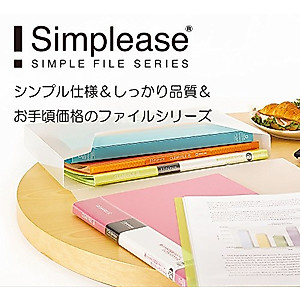King Jim Simpleys 186-3TSP Clear File, A4, 60 Pockets, Transparent