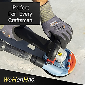 Wohenhao Dust Shroud for Angle Grinder 4.5-5 inch + Diamond Grinding Cup Wheel 5 inch, Universal Surface Grinding Shroud with Grinding Wheel for Concrete Surface, Cement, Marble, Rock, Granite