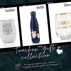 Onebttl Teacher Appreciation Gifts 12oz Wine Tumbler with Lid for Christmas, Appreciation Day, End of Term from Student - Music, Piano Teacher