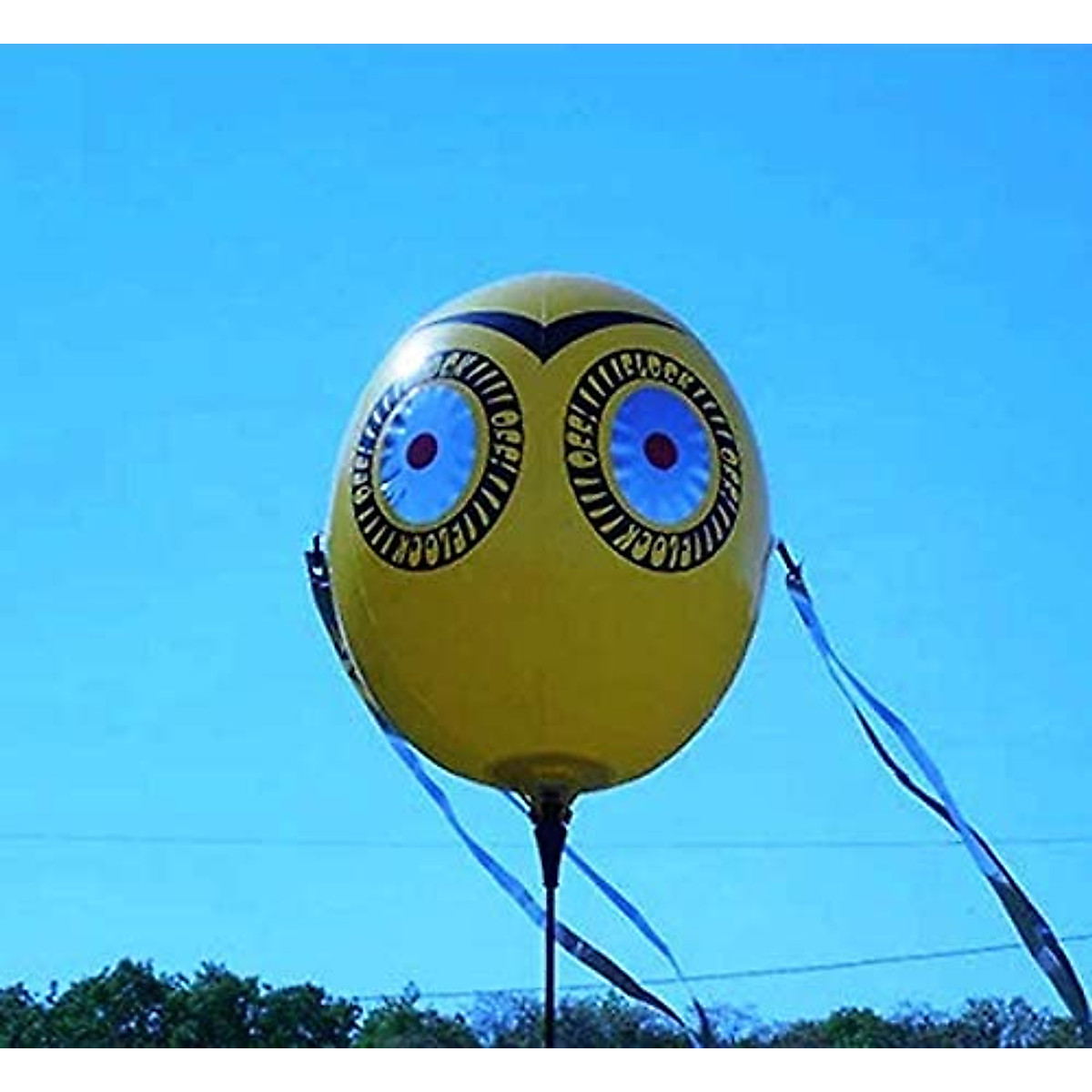 Flock Free Bird Bopper – Visual Bird Repelling Decoy Balloon “Flock Off!”, Modern Scarecrow
