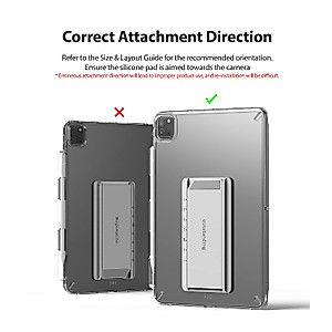 Ringke Fusion with Outstanding [Case + Stand] Compatible with iPad Pro 11 Inch Case (4th 2022, 3rd 2021, 2nd 2020, 1st 2018) Transparent Cover with Pencil Holder + Kickstand - Clear & Light Gray
