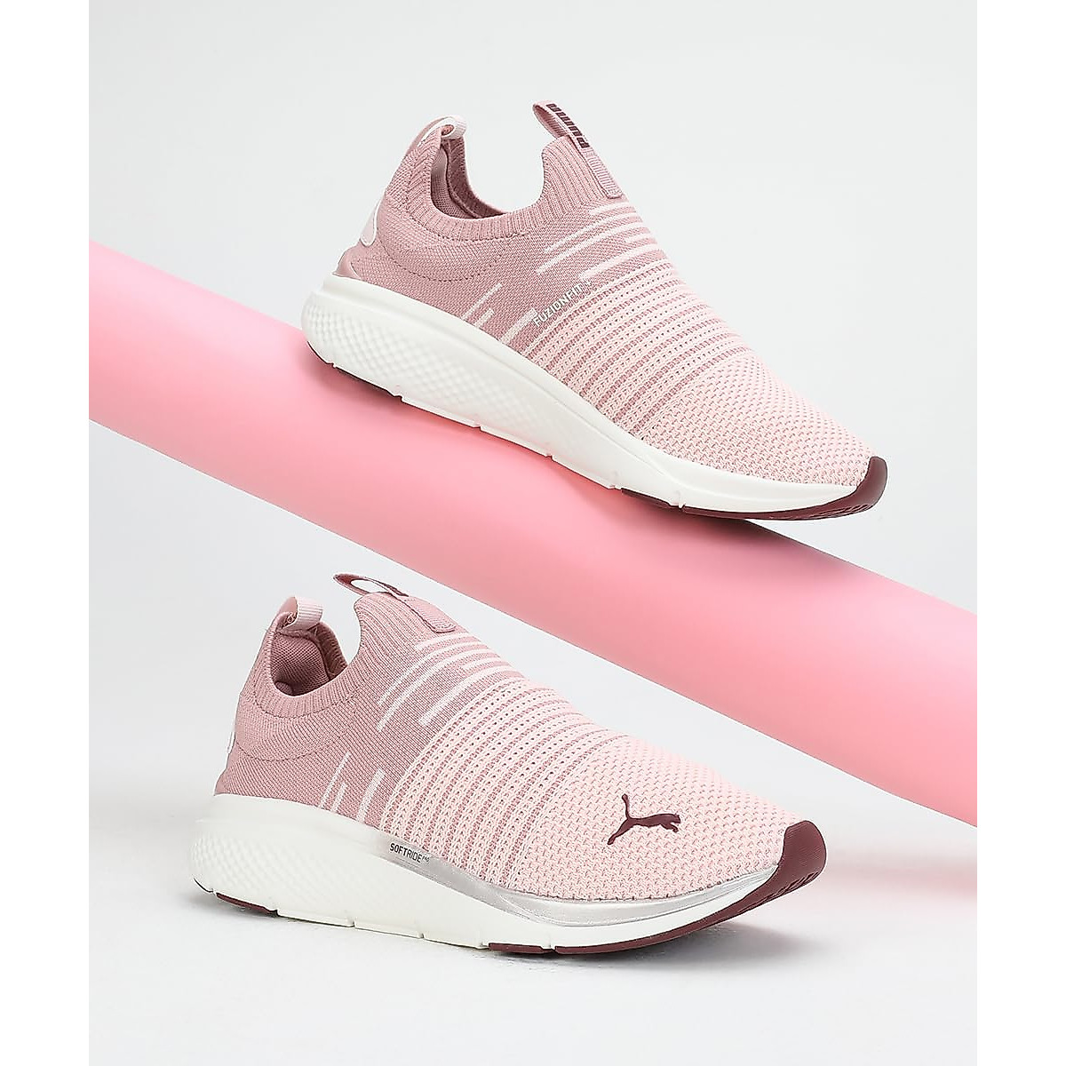 Puma Unisex-Adult Softride Pro Echo Slip-on Running Shoe, Frosty Pink-Future Pink, 6 UK