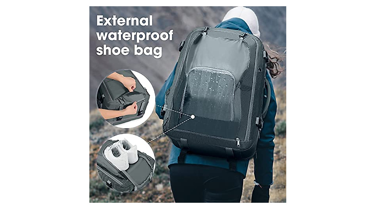 Maelstrom 40-50L Travel Backpack with Shoe Compartment | TSA Approved
