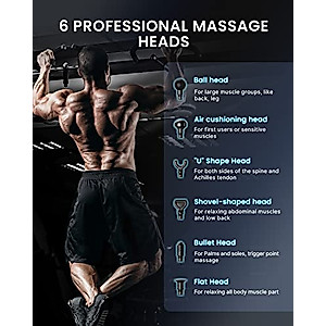 RENPHO Massage Gun Deep Tissue, FSA HSA Eligible Percussion Muscle Massage Gun Bluetooth for Athletes, Portable Electric Handheld Massager Gun, LED Touch Display