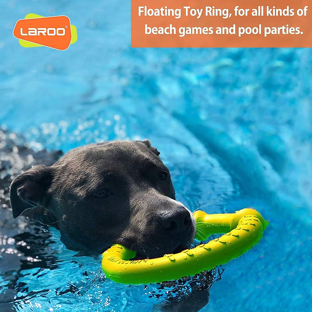 LaRoo Dog Flying Ring Toys, Floating Flying Disc ABS Durable Interactive Chew Toys for Training Outdoor Playing Puppy Medium Large Dogs (Small Green/18cm)