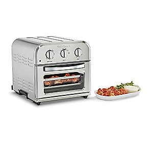 Cuisinart TOA-26 Compact Airfryer Toaster Oven, 1800-Watt Motor with 6-in-1 Functions and Wide Temperature Range, Large Capacity Air Fryer with 60-Minute Timer/Auto-Off, Stainless Steel