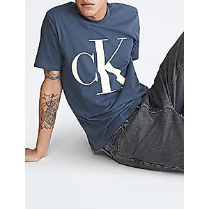 Calvin Klein Men's Monogram CK Jeans Crewneck T-Shirt, Ink