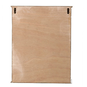 LuxenHome Farmhouse Wall Cabinet with 2 Door, 20" Floating Storage Cabinet with Shelves for Kitchen, Bathroom, Home Office,Utility Room Disdressed White Wood Wall-Mounted Storage for Small Spaces