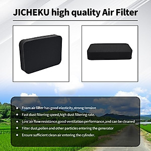 JICHEKU 17211-899-000 Air Filter Compatible with Honda GX390 GX240 GX270 GX340 EB3000 EB3500 EB3800 EM3000 EM3500 EM3800 EW140 EW170 EW171 EX3300 EX4500 EXW171 Generator(2Packs)