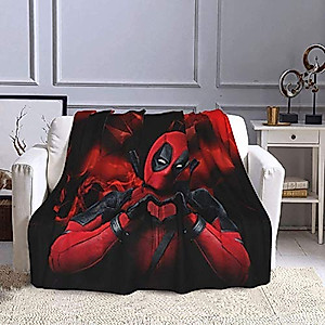 Movies Dead-Pool Weighted Blanket Super Soft Warm Cozy Thick Throw Blankets for Bed,Couch Or Travel Home Decor Flannel Heavy Blankets for Sleeping Comfort