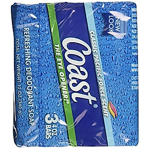 Coast Bath Bars Original Blue 3 Bar Soap, 12 oz