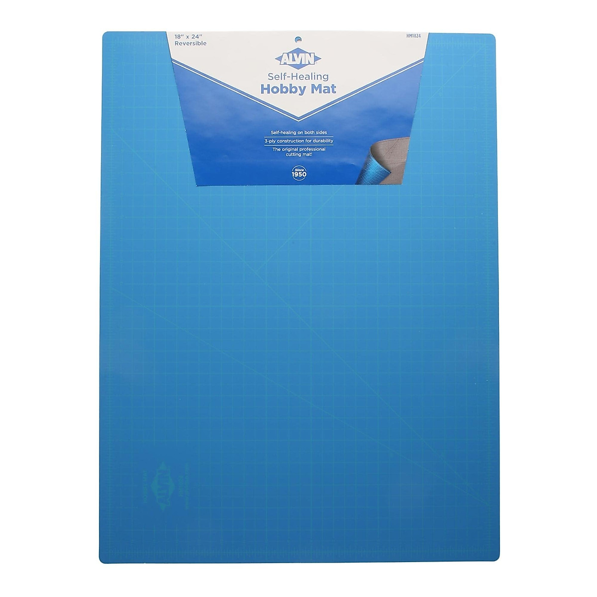 ALVIN Cutting Mat Series Self-Healing Hobby Mat 18"x24" Model HM1824 Reversible, Gridded on Both Sides, for Rotary or Utility Knife 18 x 24 inches