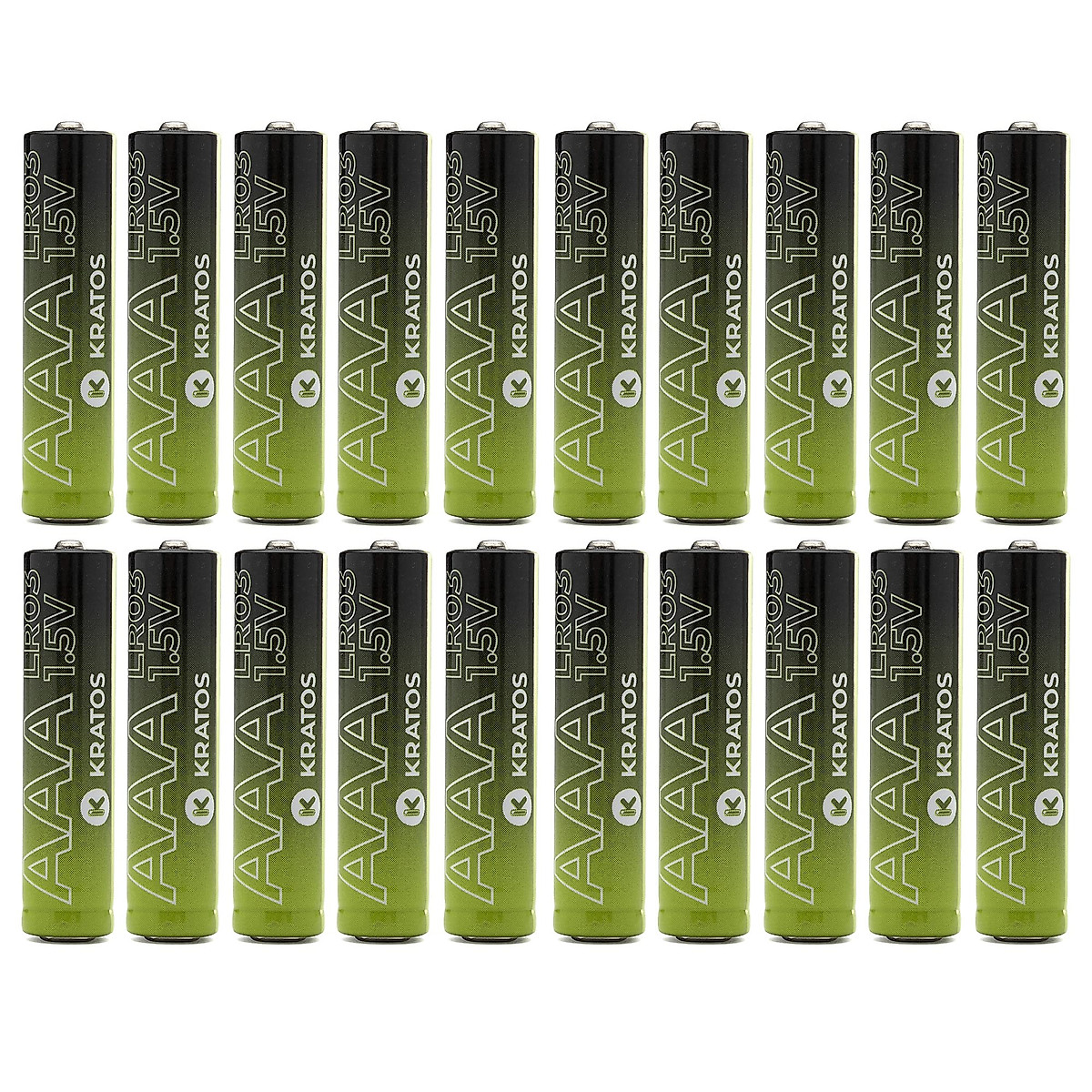 Kratos Power AAA Batteries - 20 Pack Alkaline Batteries - Long-Lasting All-Purpose Triple A Batteries - 10 Year Shelf Life - Mercury & Cadmium Free AAA Battery Pack - Disposable Replacement Batteries