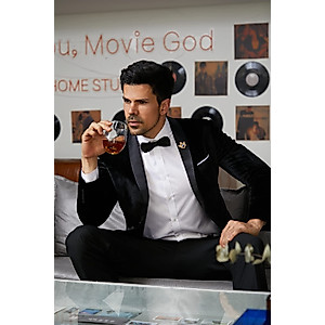 MAGE MALE Men's Velvet Slim Fit Suit Blazer Jacket Shawl Lapel One Button Dinner Prom Wedding Tuxedo Purple