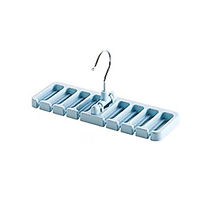 ArMordy(TM) Multifuction Storage Storage Rack Tie Belt Organizer Space Saver Rotating Scarf Ties Hanger Wardrobe Finishing Rack Space Saver[ blue ]