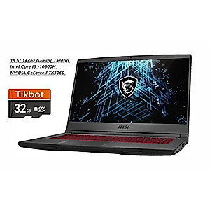 MSI GF65 15.6" 144hz Gaming Laptop - Intel Core i5-10500H NVIDIA GeForce RTX3060 Laptop GPU, Backlit Keyboard, Wi-Fi 6 Windows10. (16GB RAM|1TB PCIe SSD)
