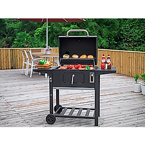 Royal Gourmet CD1824AC 24 Inch Charcoal Grill BBQ Outdoor Picnic, Patio Backyard Cooking, with Cover, Black