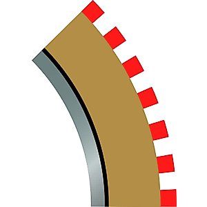 Scalextric C8228 Borders Tan Outer Radius - 45 Degrees, Large