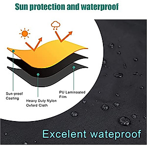 KNHUOS Patio Chair Covers, 2pcs Outdoor Chair Covers Waterproof,30" W x 37" D x 31" H, Lounge Deep Seat Cover, Patio Furniture Covers Chairs Waterproof