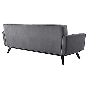 Modway Engage Performance Velvet Sofa, Gray