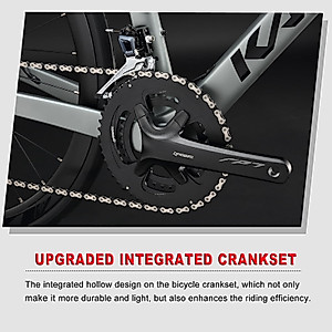 KABON Carbon Road Bike, 700C Carbon Fiber Frame Road Bike with Shimano Ultegra R8000 Disc Brake Racing Bicycle for Men and Women