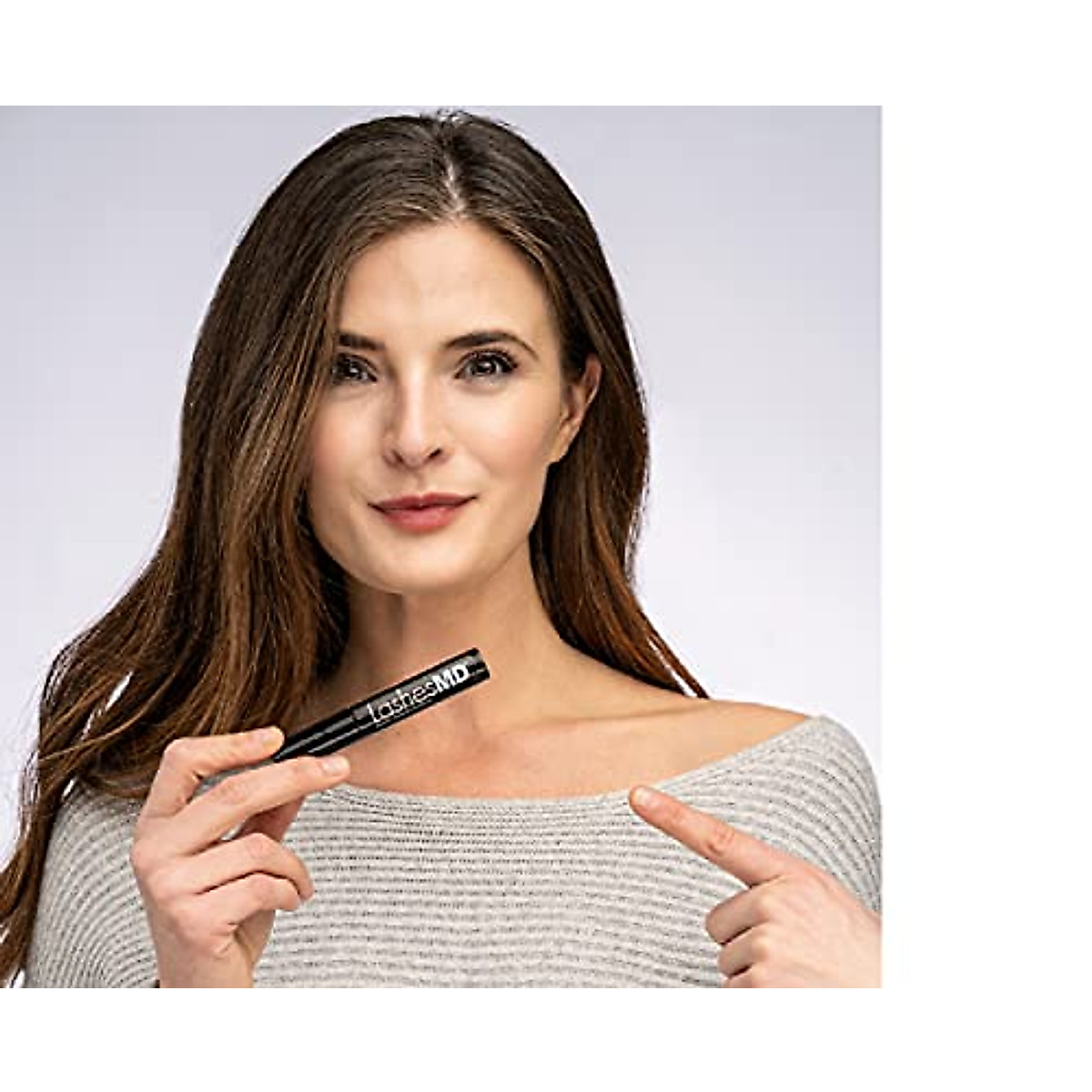 LashesMD Eyelash Growth Serum & Conditioner, 0.135 oz. – Naturally Enhances for Stronger, Thicker Lashes & Brows – Paraben & Cruelty Free – Clinically Formulated with Peptides & Botanicals