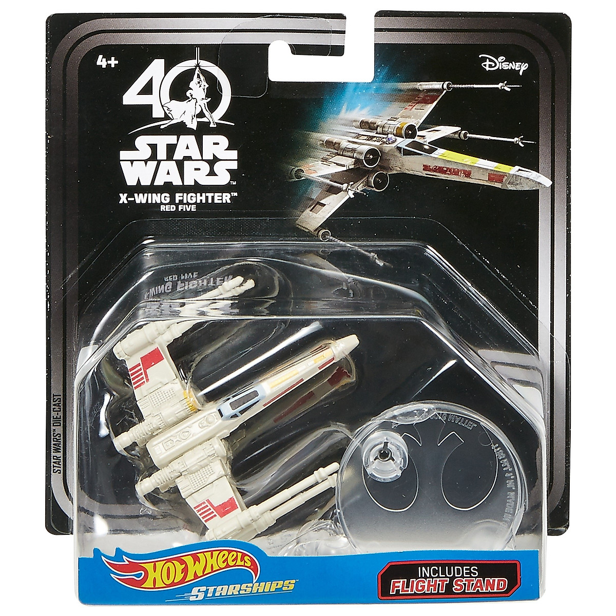 Hot Wheels Star Wars Starships 40th Anniversary X-Wing 5 Vehicle, Red
