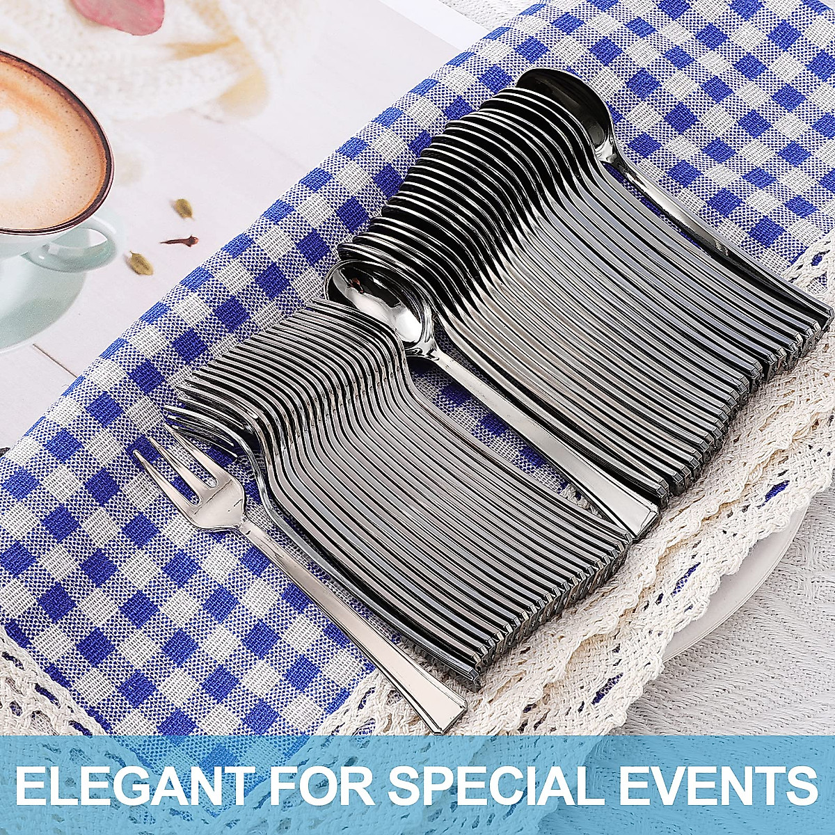 100PCS Mini Plastic Spoons,Silver Plastic Mini Spoons,Disposable Mini Dessert Spoons 4.5 Inches,Mini Tasting Spoons Appetizer Spoons Perfect for Coffee Espresso Cake Desserts Appetizers