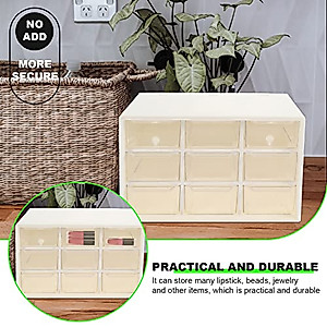 HEALLILY Mini Plastic Drawer Organizer Jewelry Box Display Case Storage Cabinet for DIY Crafts Office Supplies Fishing Tackle Earring Rings Necklaces Bracelets