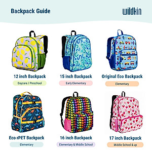 Wildkin Pack-it-All Kids Backpack for Boys & Girls, Ideal Size for School & Travel Backpack for Kids, Features Front Strap, Interior Sleeve, Back Support & Side Pocket (Horses)