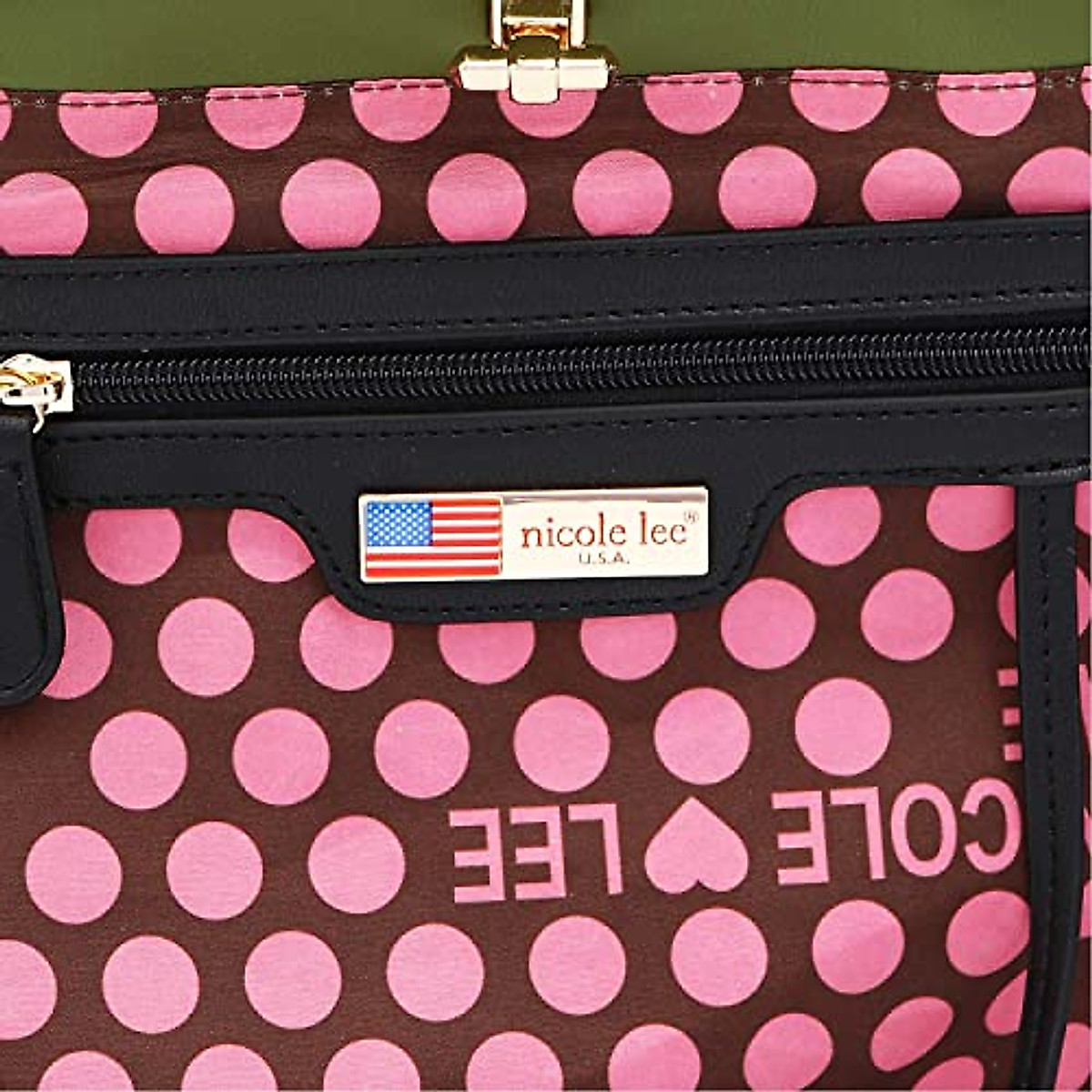 Nicole Lee Bohemian Black Kiss Lock Crossbody