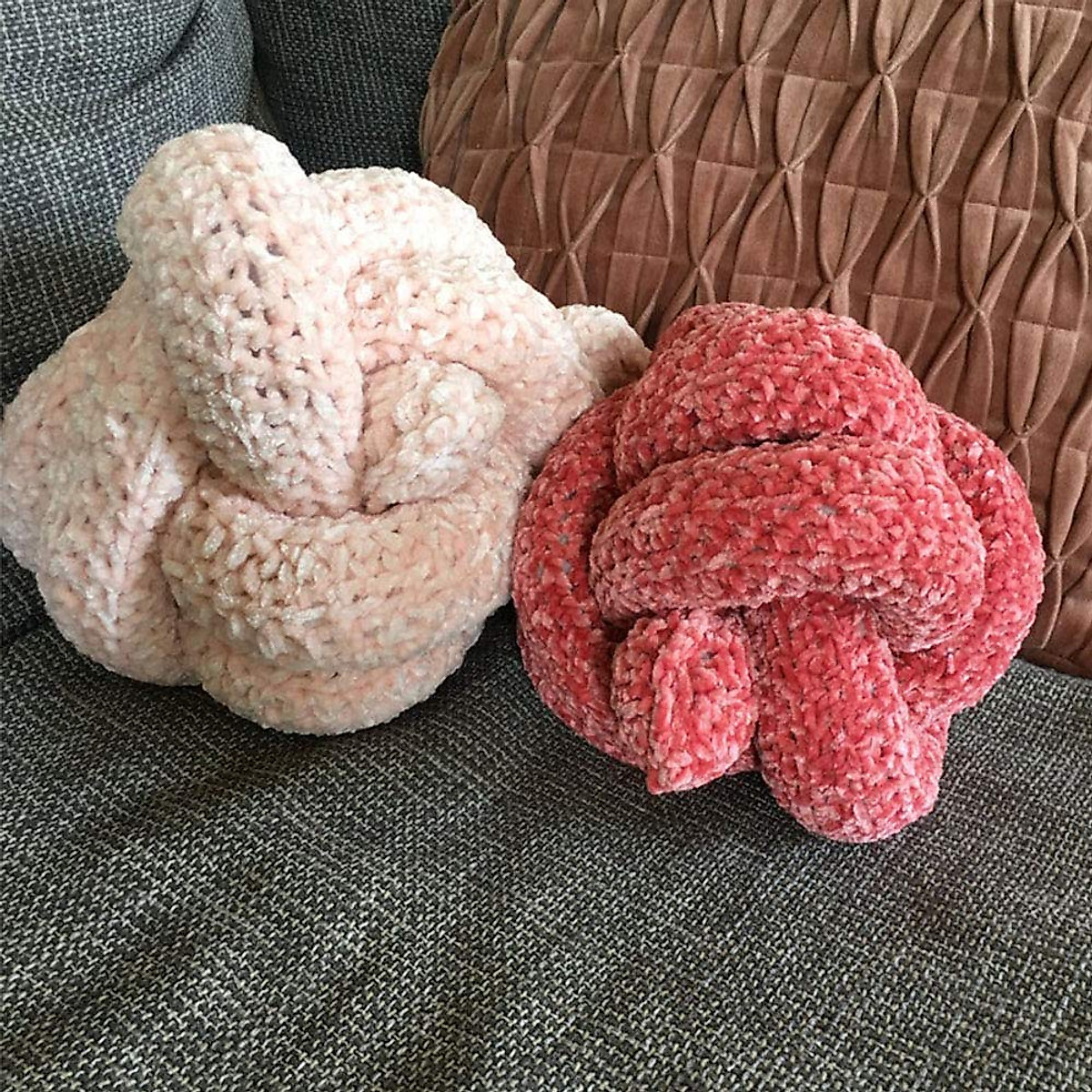 Clisil 2 Skeins Velvet Yarn Knitting Crochet Soft Coffee Brown Velvet Chenille Yarn DIY Luxury Velvet Sweater Scarf Blanket Knot Pillow Hat Yarn