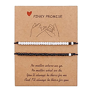 Best Friend Bracelets Couples Bracelets for 2 Matching Yin Yang His and Her Lover Bracelet Jewelry for Bff Friendship Relationship Boyfriend Girlfriend Valentines Gift (Matching bead)