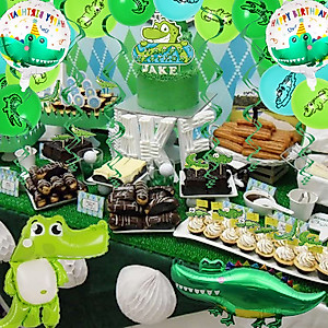 Forest crocodile theme birthday decorations children's creative party supplies animal birthday party supplies (B)