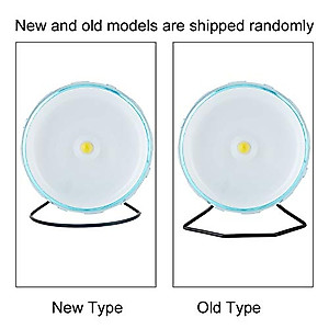 Plastic Silent Running Wheel Hamster Mouse Rat Exercise Toys Pet Toy Training Cage Accessory for Small Animals Mouse with Iron Stand