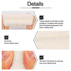 WHAVEL 6PCS Terry Cloth Spa Headband and Wristband Set, Makeup Headband Puffy Sponge Headband Face Wash Headband Hair Band Wrist Towels for Washing Face Women Girls (Beige, Light Coffee)