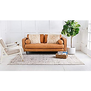 Unique Loom Portland Collection Bohemian Vintage Inspired Medallion Tone Design Area Rug, 7' 10" x 10' 0", Beige/Ivory