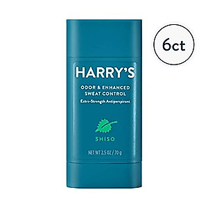 Harry's Extra-Strength Antiperspirant - Odor & Enhanced Sweat Control Antiperspirant for Men - Shiso (6 Count)
