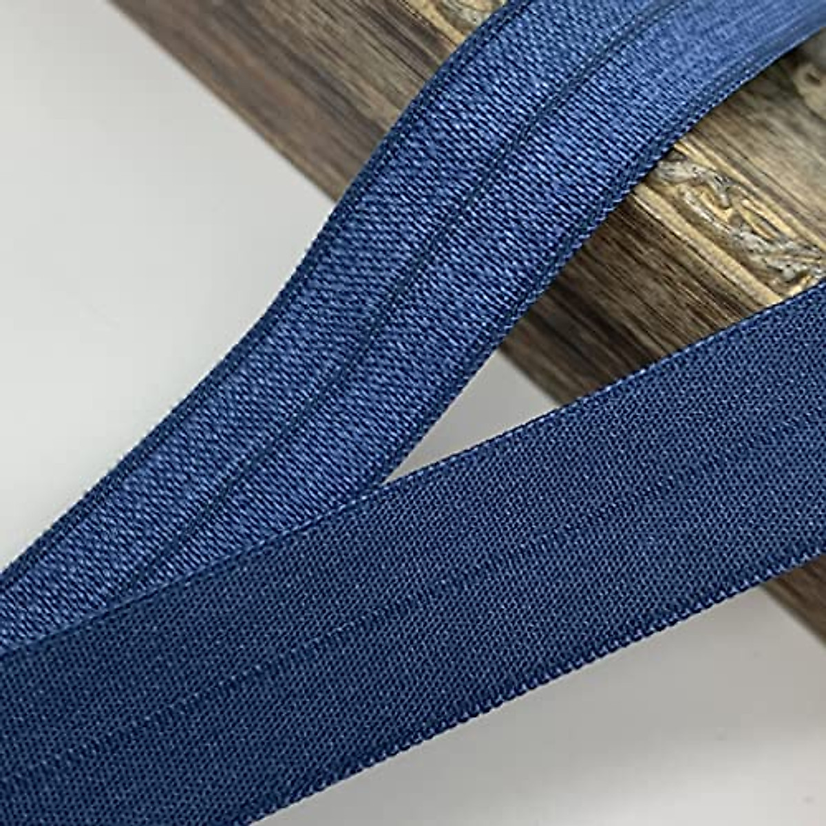 10/15/20/25mm 5yards Navy Blue Lace Trim Elastic Ribbon Fold Over Elastic Band for Sewing Lace Trim Waist Band