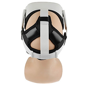 MASiKEN Professional Head Strap Pad for Oculus Quest 2 and Quest Headband Replacement Accessories, Comfortable PU Leather Head Cushion & Reduce Head Pressure (Red)