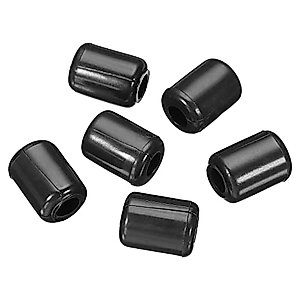 MECCANIXITY Kitchen Sink Rack Feet 5mm ID x 10.5mm OD PVC Sink Replacement Feet for Protective Sink Grid, Black Pack of 40