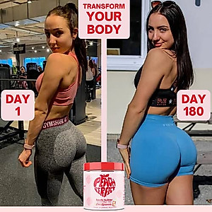 Peach Perfect Creatine for Women Booty Gain, Muscle Builder, Energy Boost, Pink Lemonade, Cognition Aid | Collagen, BCAA, lean muscle, Creatine Monohydrate Micronized Powder, Alt Creapure, 30 Servings