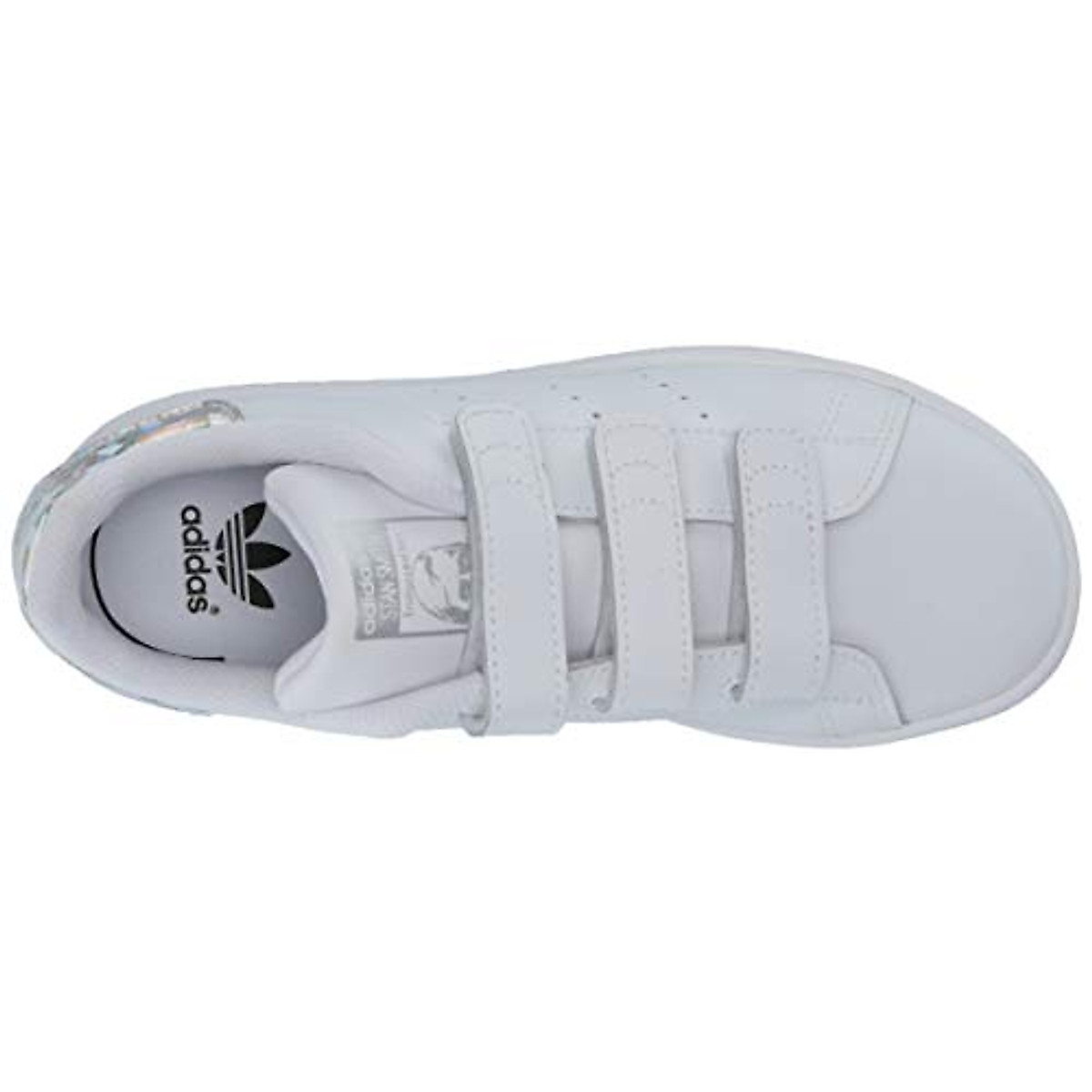 adidas Originals Kids Stan Smith Sneaker, White/White/Black, 9 US Unisex Toddler