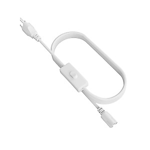 SHOPLED 5FT Plug Power Cord T5 T8 LED Tube Power Wire Cable with On/Off Switch 3 Prong Plug­ for LED Shop Lights