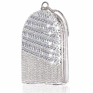Yokawe Women's Crystals Evening Bag Sparkling Rhinestone Clutch Purses Tassel Crossbody Bags Wedding Party Prom Cocktail Handbags
