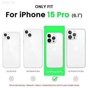 ORNARTO Compatible with iPhone 15 Pro Case 6.1", Liquid Silicone 3 Layers Full Covered Soft Gel Rubber Cover, Shockproof Protective Slim Phone Case with Anti-Scratch Microfiber Lining-White