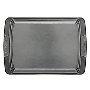 Farberware Bakeware Nonstick Roasting Pan/Roaster with U-Rack, 14.75 Inch x 10.75 Inch - Gray