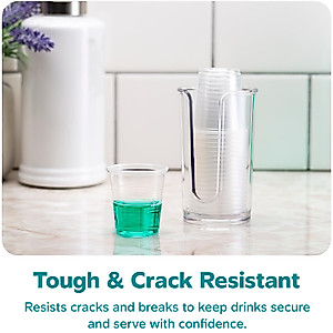 [100 Pack] 3 oz. Clear Plastic Cups, Small Disposable Bathroom, Mouthwash Polypropylene Cups