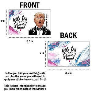 Nopoben Bridal Shower Games - Who Has The Groom Scratch Off Celebrity Cards, Bachelorette Party Games Supplies – 36 Cards(XL02-bishua) White, 16 Plus