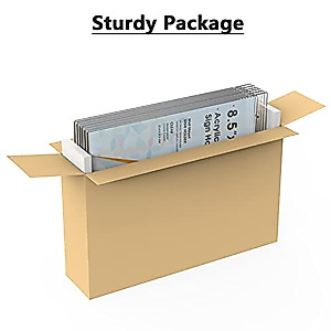 MaxGear 12 Pack Wall Mount Sign Holder 8.5 x 11, Clear Plastic Picture Frames Bonus with Mounting Screws, Wall Sign Holder Door Sign Holder Document Holder Perfect for Home, Office, Store-Vertical